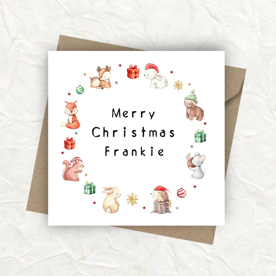 Christmas Card Kids Child Christmas Card Boy Girl Christmas Card ...