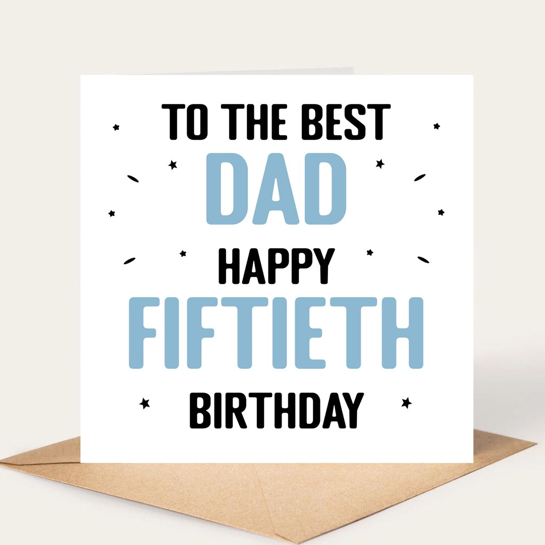Dad 50th Birthday Card, 50th Birthday Card for Dad, Card 50th Birthday ...