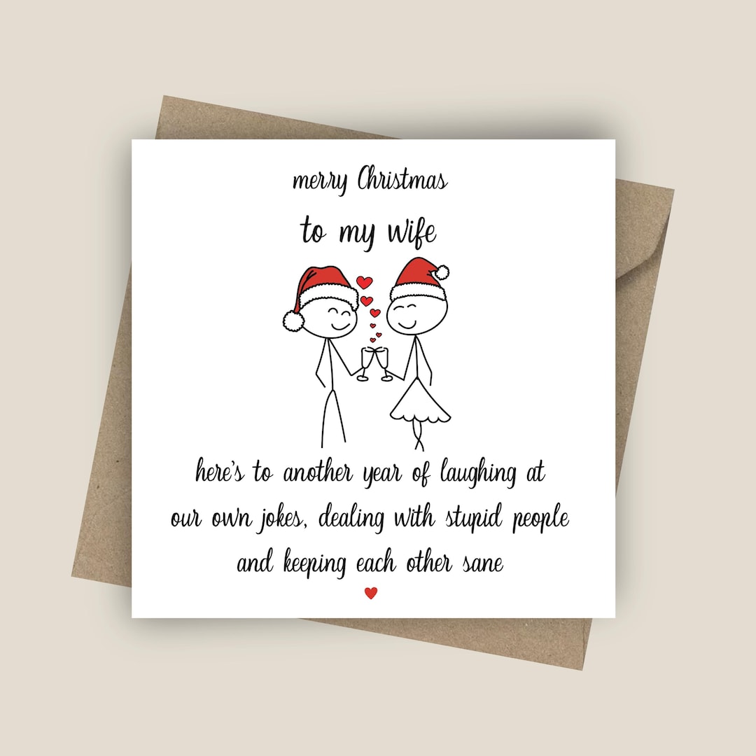 Wife Christmas Card, Wife Christmas Card Wife Gift Christmas Card for ...