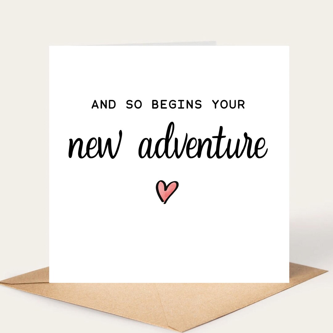New Adventure Card, Congratulations Card, New Job Card, New Start Card ...