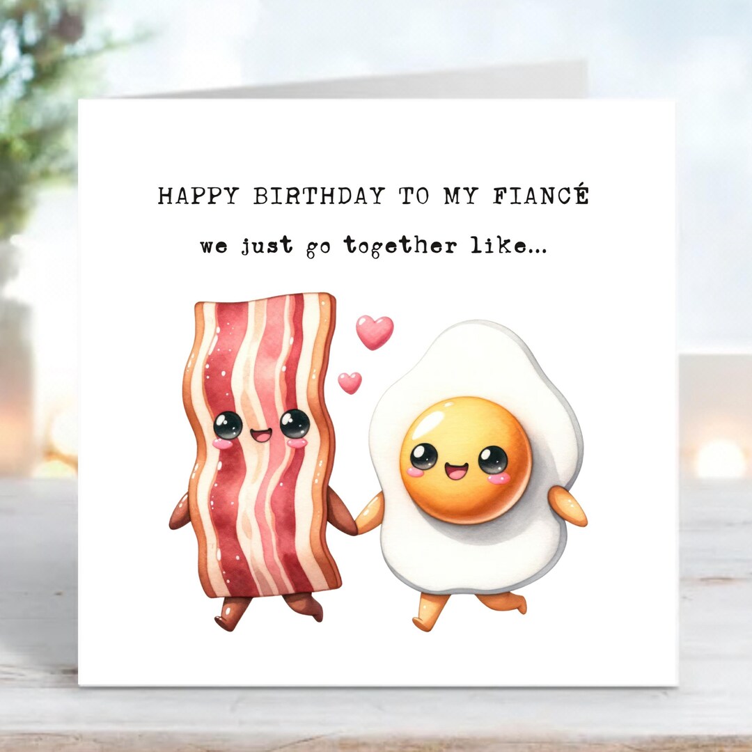 Fiancé Birthday Card Birthday Card for Fiancé - Etsy