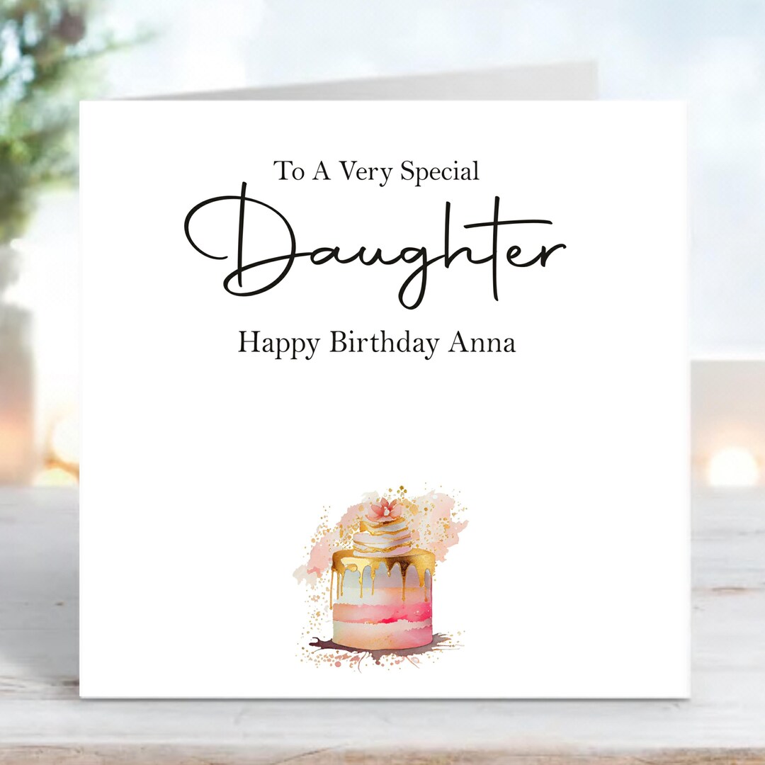 Daughter Birthday Card Special Daughter Birthday Card Personalised ...