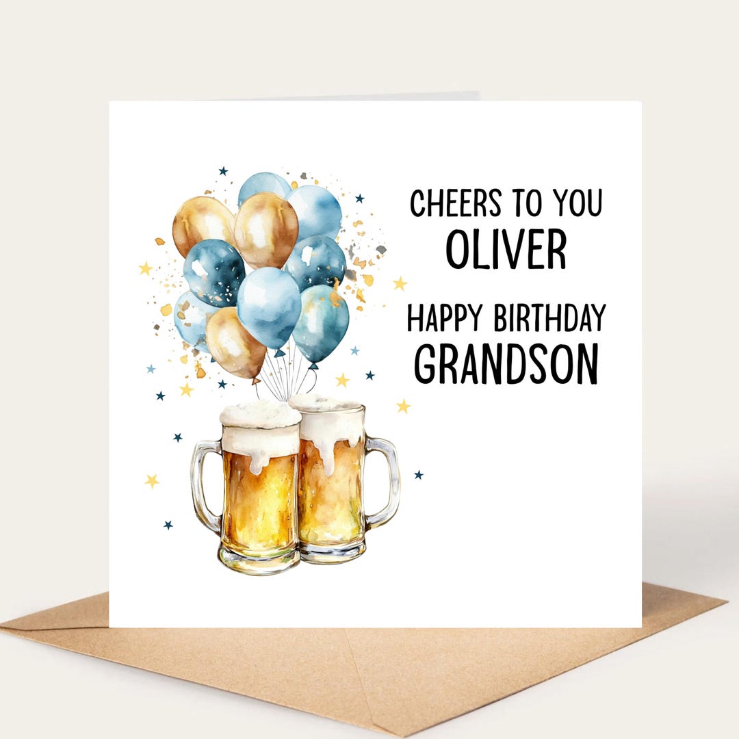 Grandson Birthday Card, Birthday Card for Grandson, Adult Grandson ...