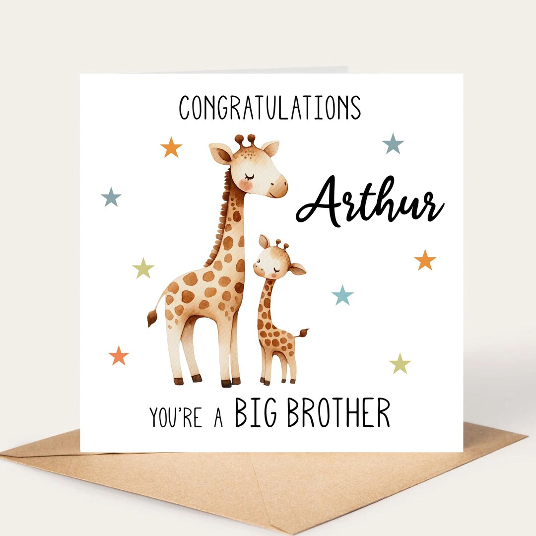 Big Brother Card, Congratulations You're A Big Brother Card, Big ...