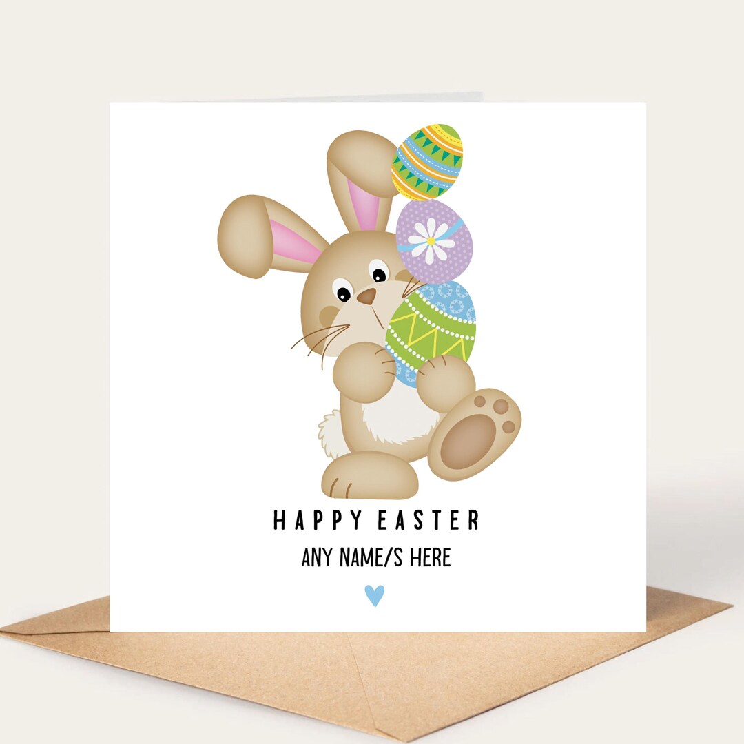 Personalised Easter Card, Family Easter Card, Easter Card Friend, Son ...