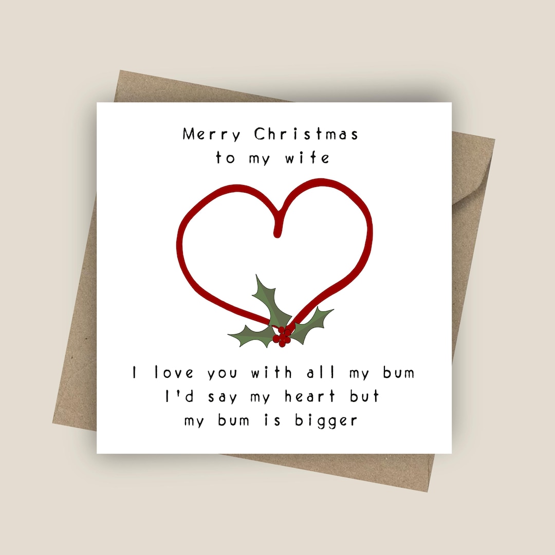 Wife Christmas Card, Wife Christmas Card Wife Gift Christmas Card for ...