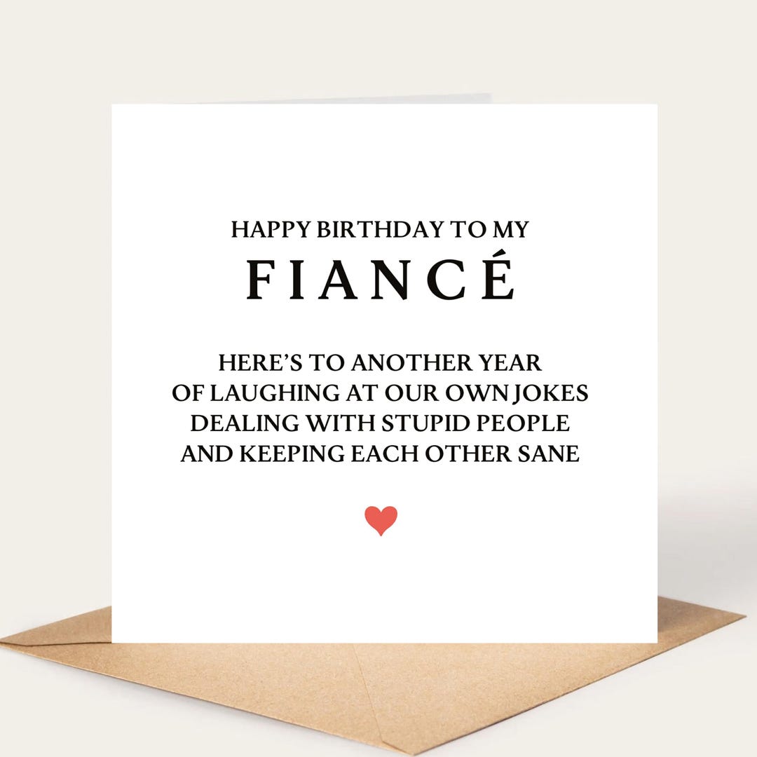 Fiancé Birthday Card, Birthday Card for Fiancé, Fiancé Card, - Etsy