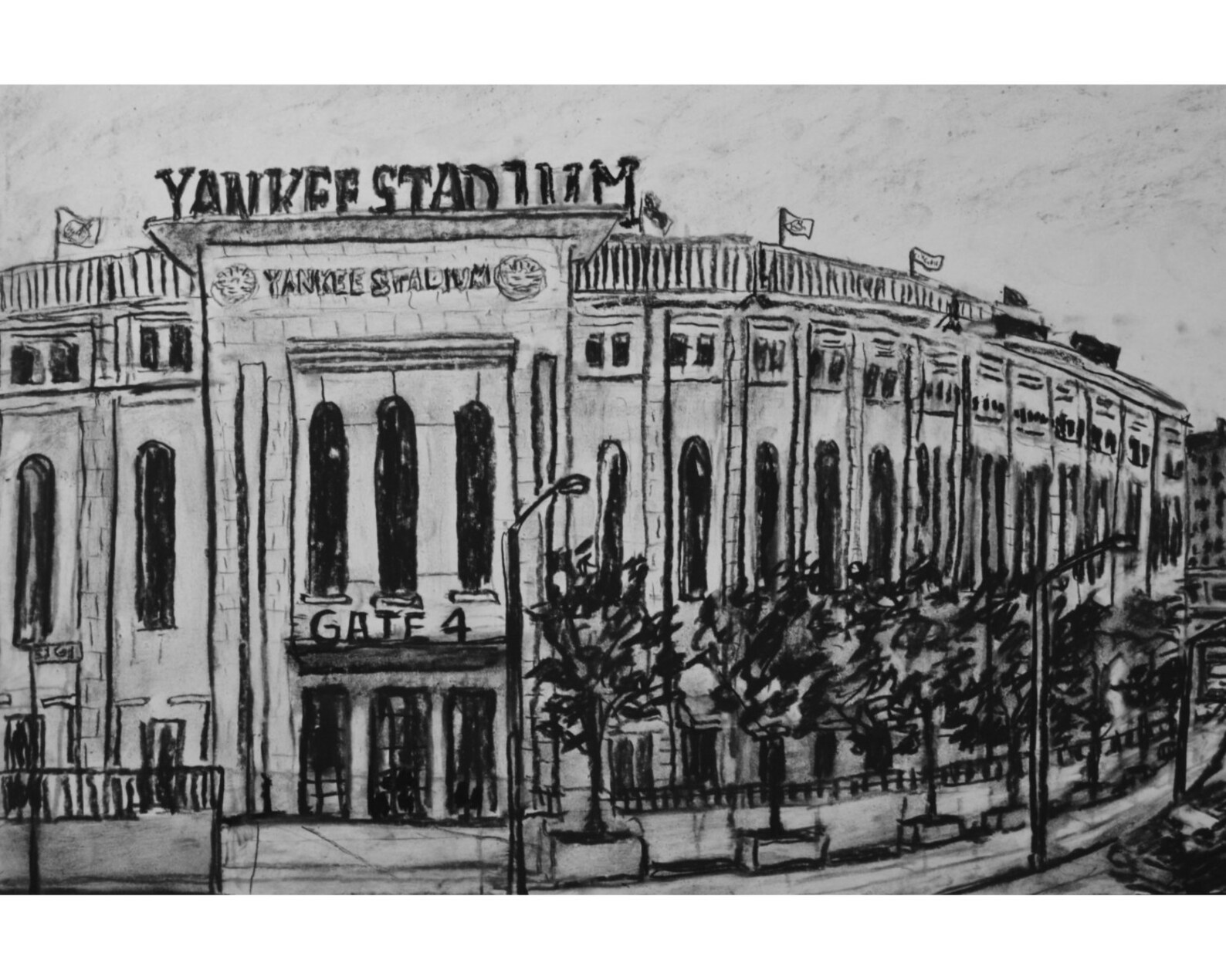 Yankee Stadium Drawing, Bronx, New York City, New York Yankees - Etsy