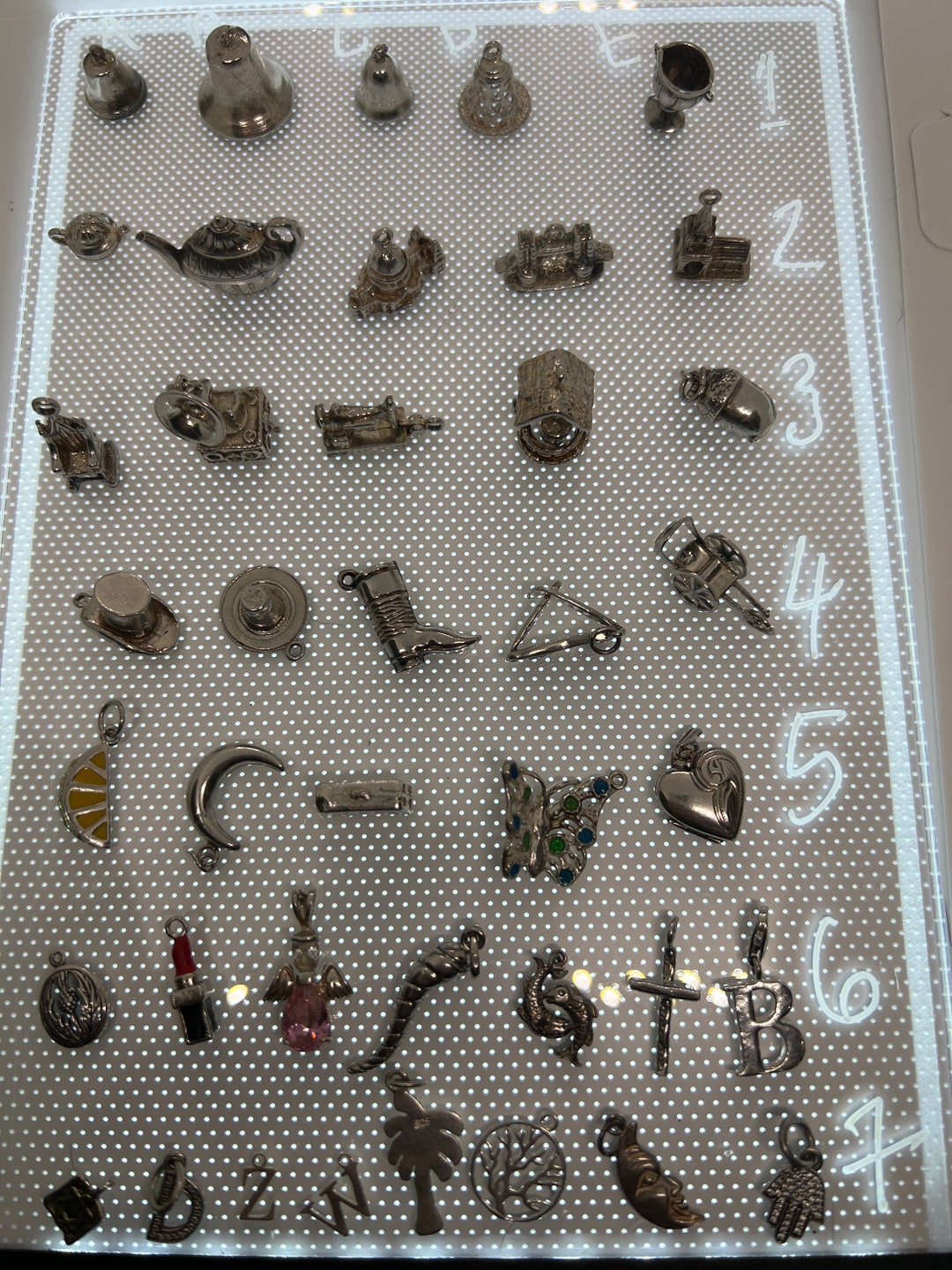 Selection of 40 Sterling Silver Loose Charms - Etsy