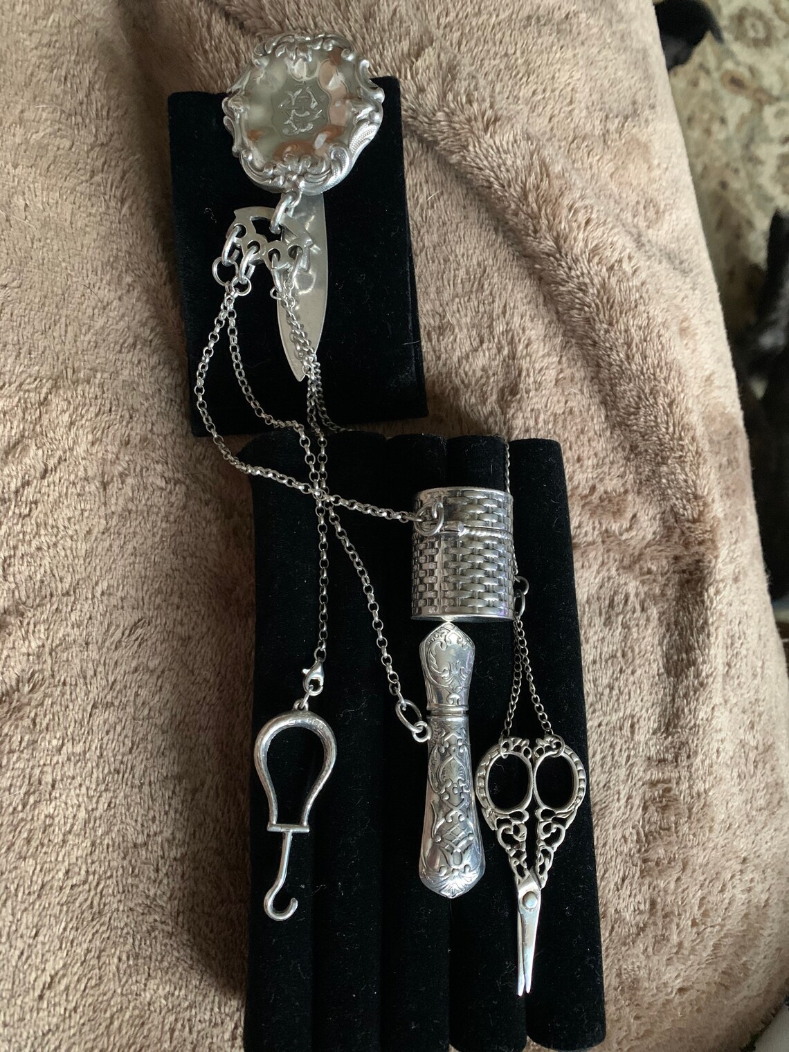 Rare Victorian Ladies Chatelaine in Hallmarked Sterling Silver - Etsy