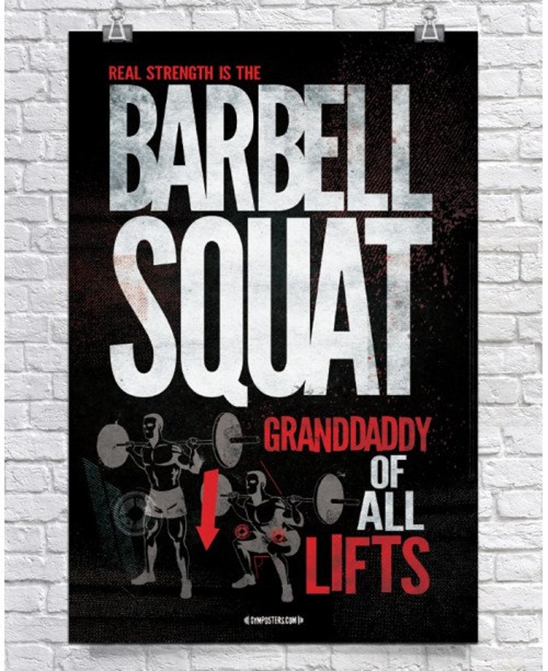 Barbell Poster Gym Posters Deadlift Poster Fitness - Etsy