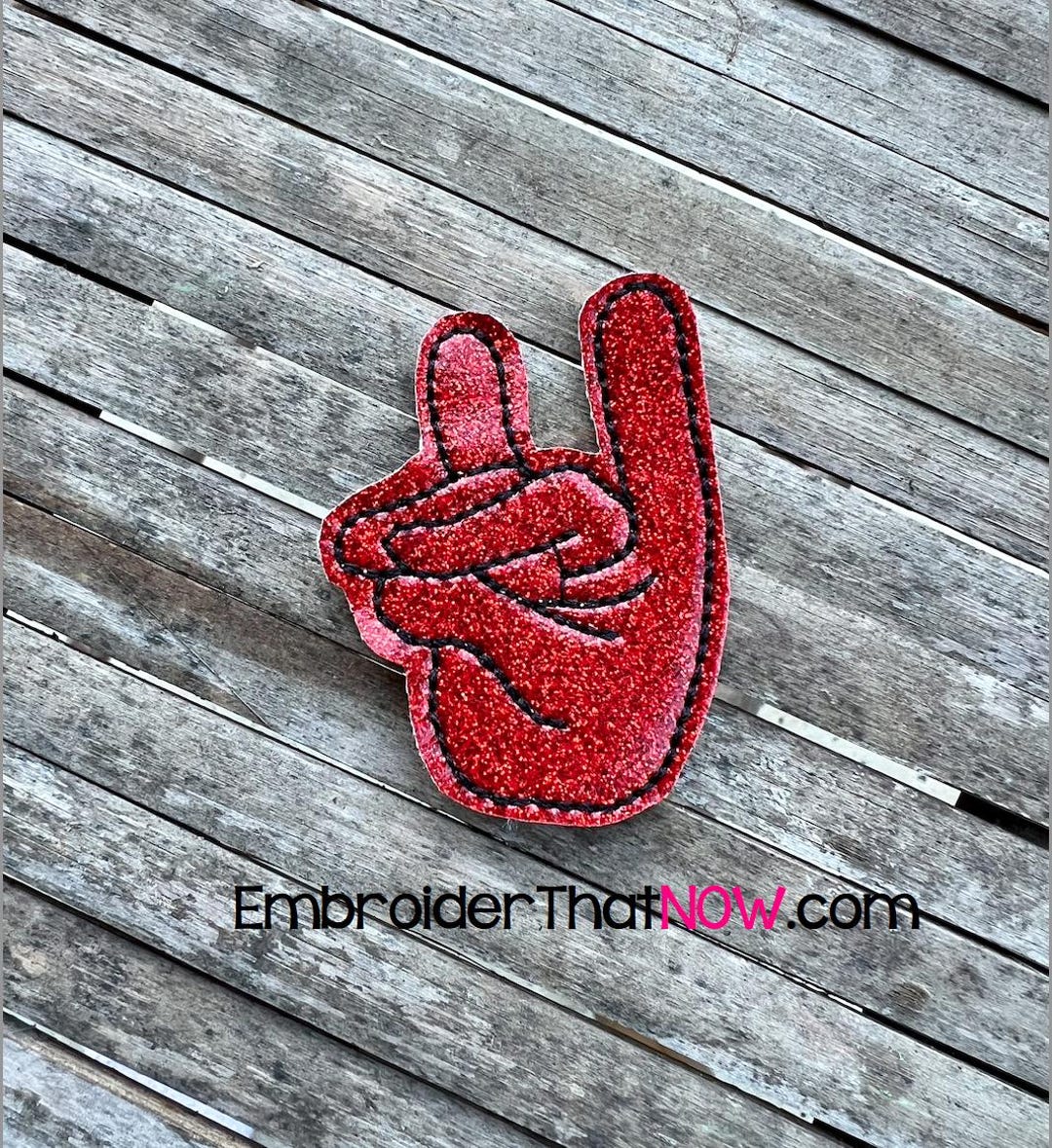North Wolf ASL Digital Feltie Embroidery Design File ITH Project - Etsy