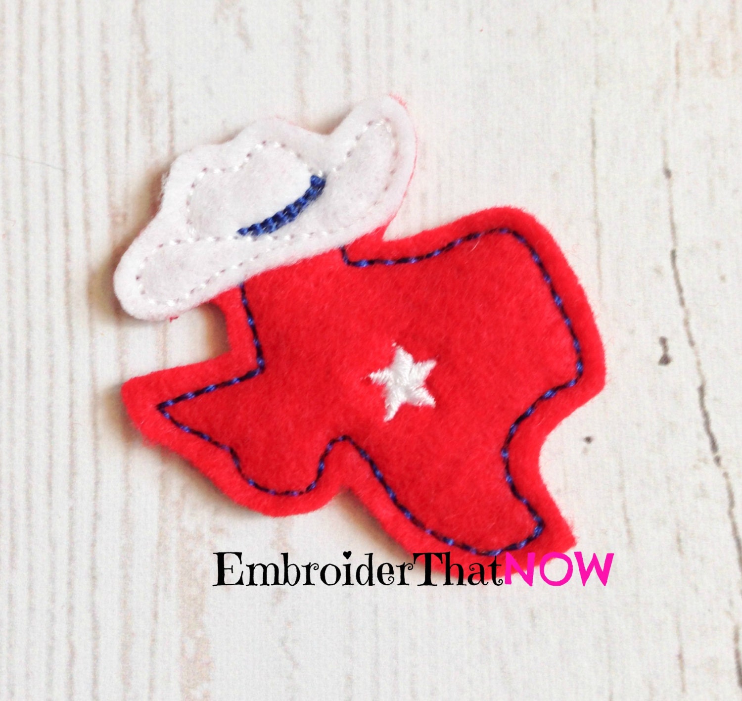 Texas State Hat Digital Feltie Embroidery Design File - Etsy