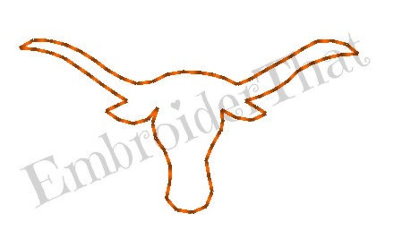 Texas Longhorn Digital Feltie Embroidery Design File - Etsy