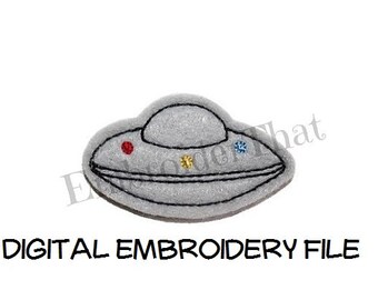 Alien Spaceship Embroidery - Etsy