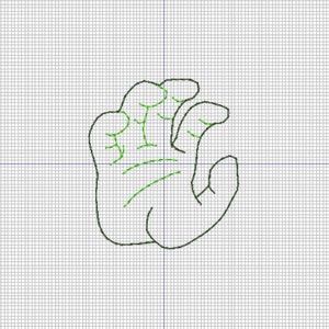 Bear Hand Sign ASL Digital Feltie Embroidery Sign Language Design File ...