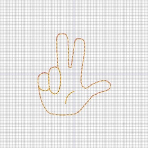 Wave Hand Sign ASL Digital Feltie Embroidery Design File ITH Project - Etsy