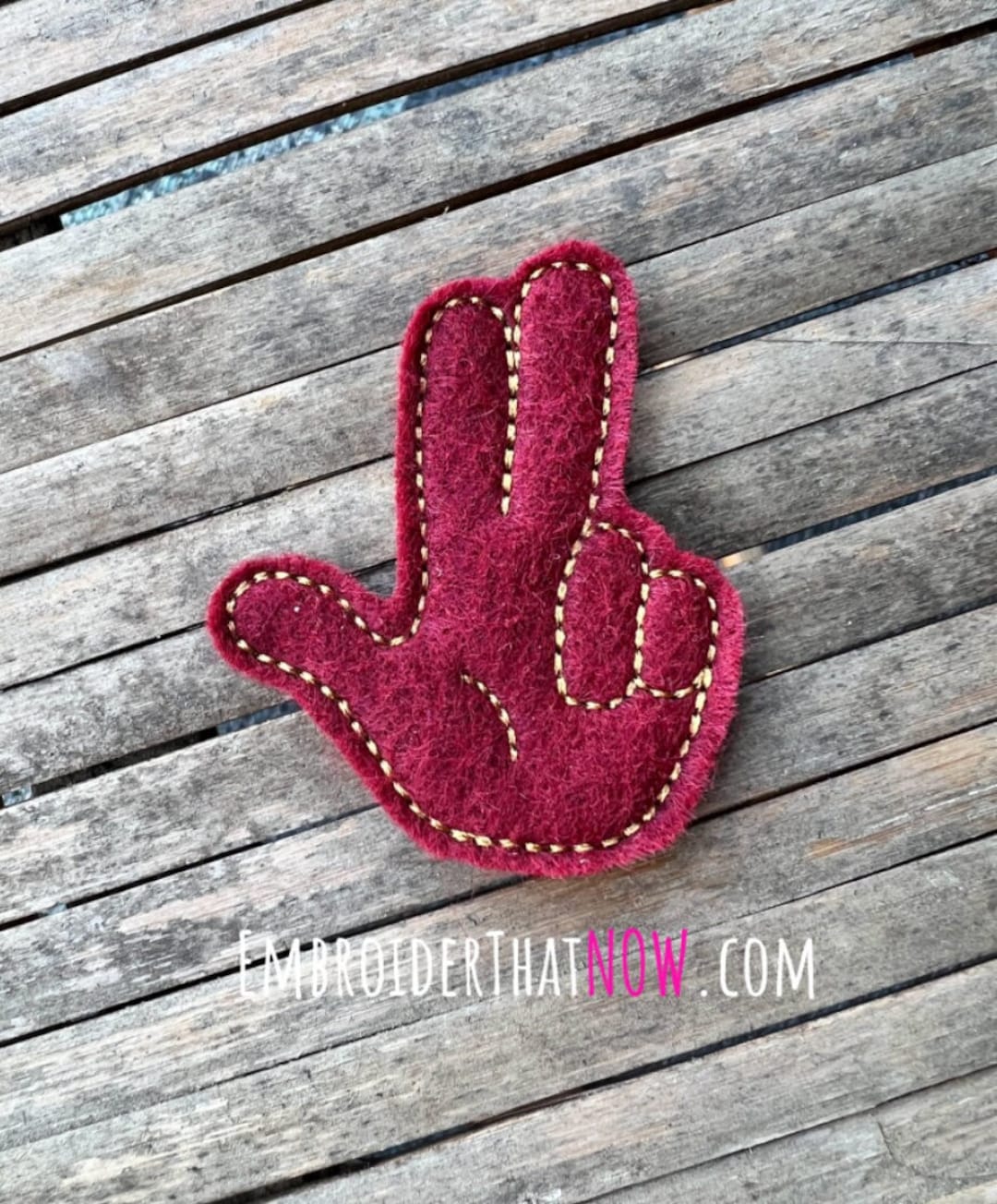 Texas Hand Sign ASL Digital Feltie Embroidery Sign Language Design File ...