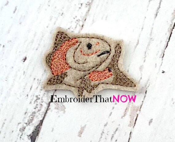 Red Fish Digital Feltie Embroidery Design File | Etsy