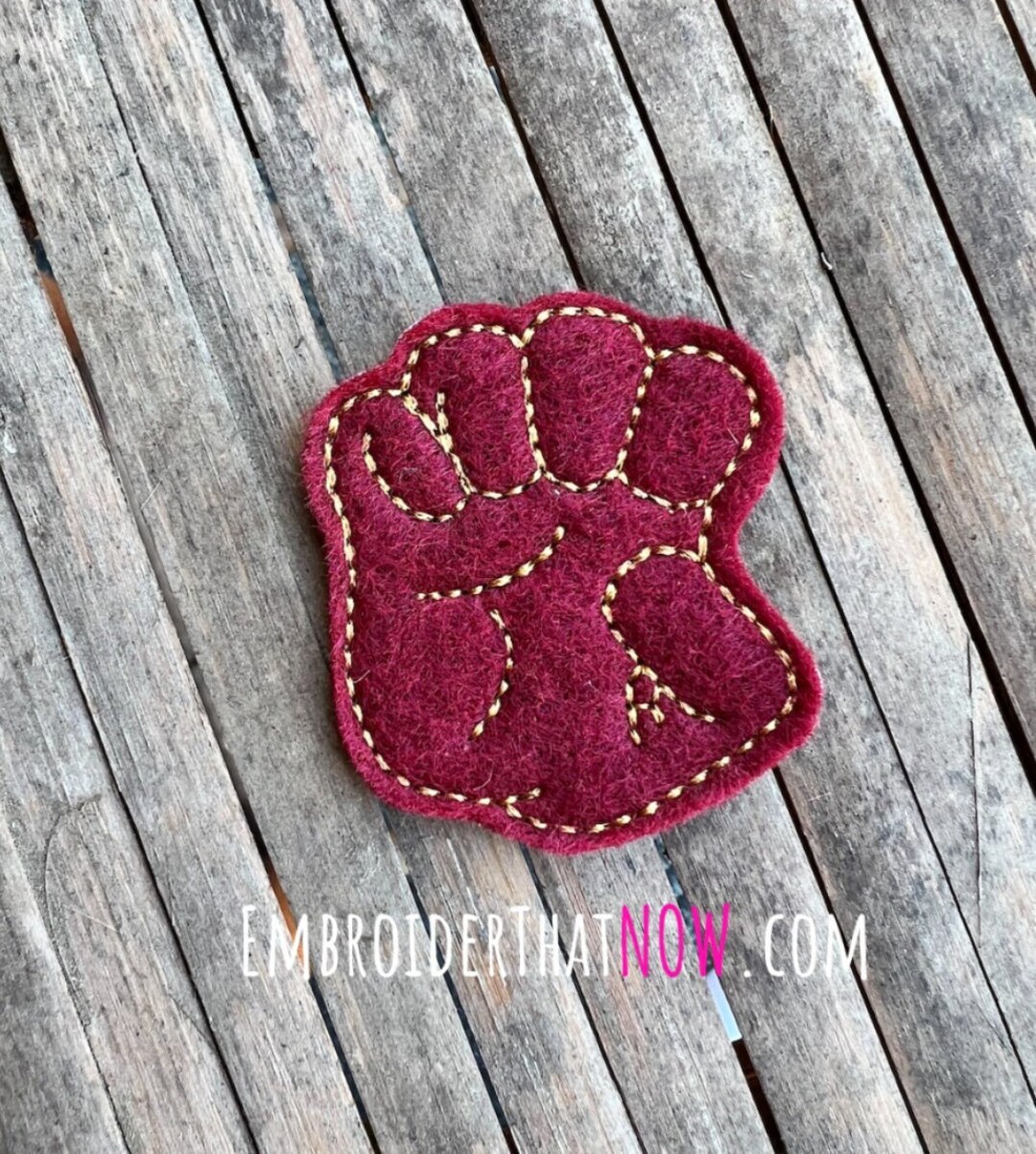 Buy Cat Paw Hand Sign ASL Digital Feltie Embroidery Sign Language ...