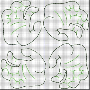 Bear Hand Sign ASL Digital Feltie Embroidery Sign Language Design File ...