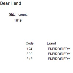 Bear Hand Sign ASL Digital Feltie Embroidery Sign Language Design File ...
