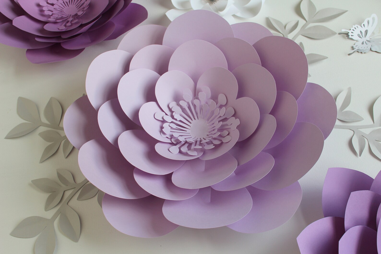 Paper Flowers Set Nursery Paper Flowers Large Paper Flowers - Etsy