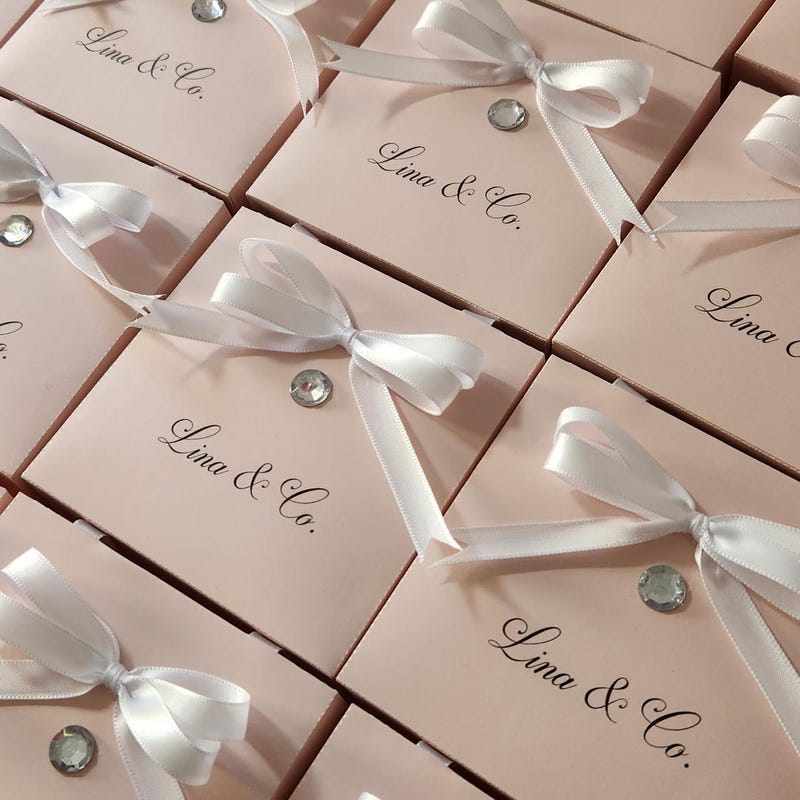 4x4 Favor Boxes Pink - Etsy