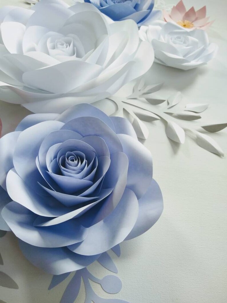 Paper Flowers Set Nursery Paper Flowers Large Paper Flowers | Etsy