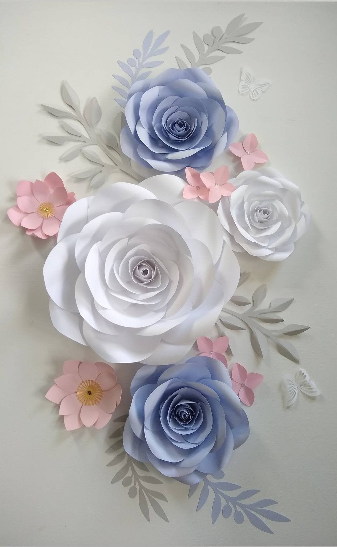 Paper Flowers Set Nursery Paper Flowers Large Paper Flowers | Etsy