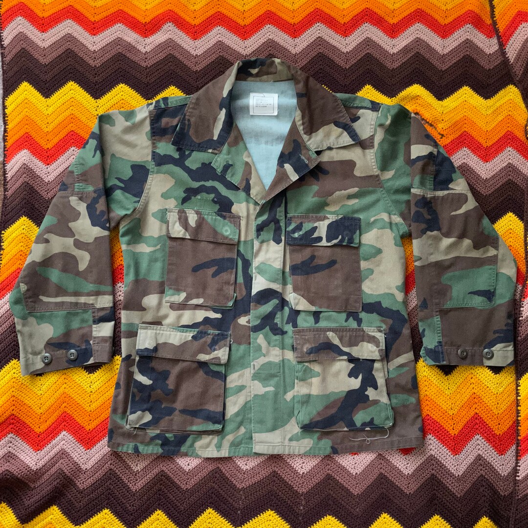 80s U.S. Army Camo Combat Coat - Vintage 1980s Military Uniform ...