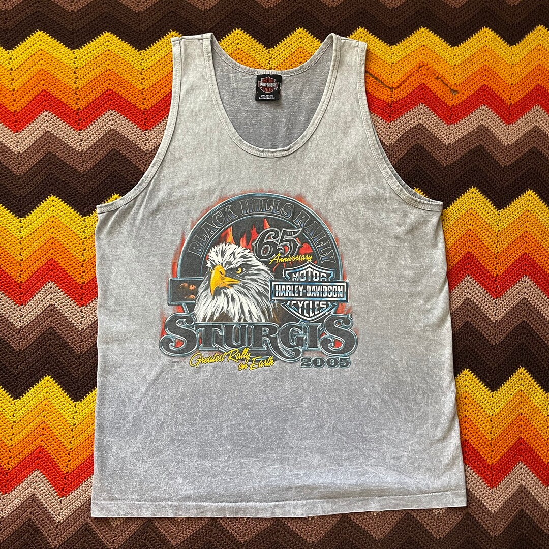 00s Harley Davidson Sturgis Tank Top - Vintage 2000s Black Hills ...