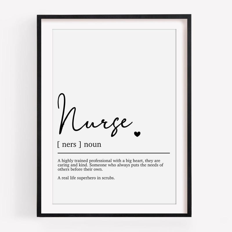 Definition Nurse - Etsy UK