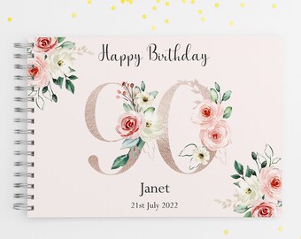 Personalised 90th Birthday Memories Book or Album - Etsy UK