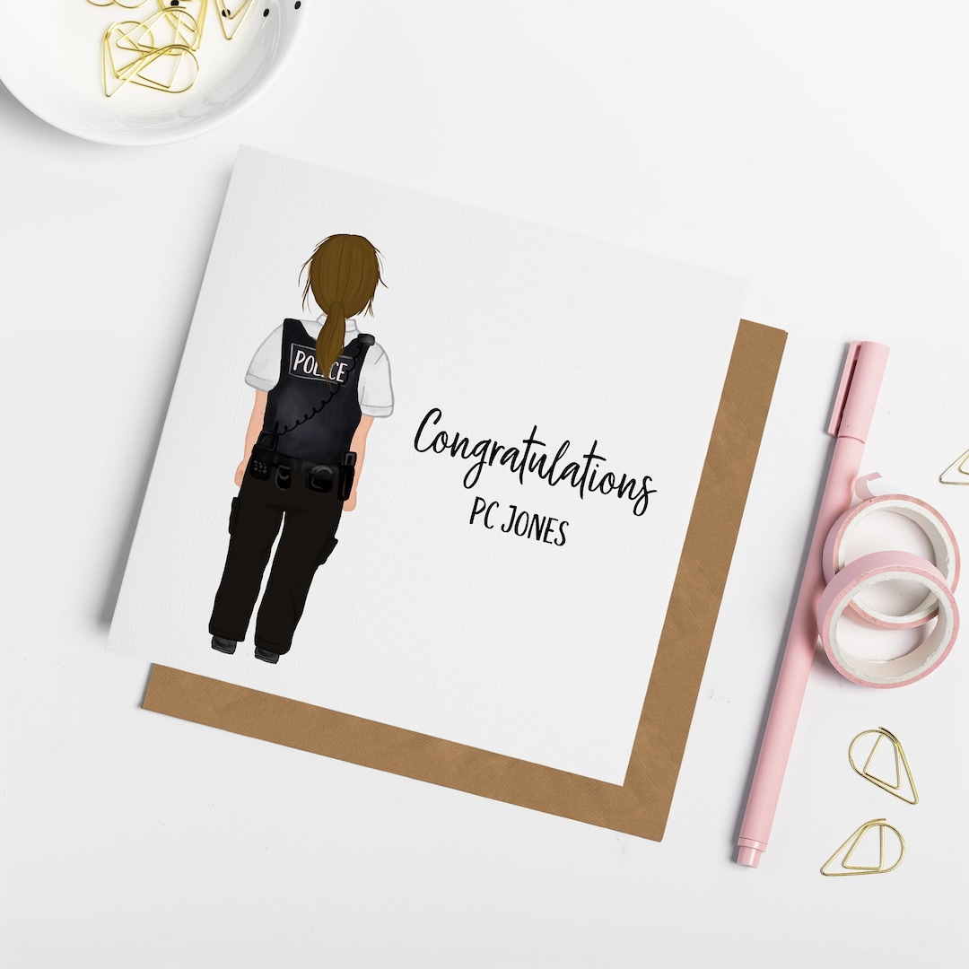Personalised Congratulations Police Card, Police Officer Gifts, Trainee ...