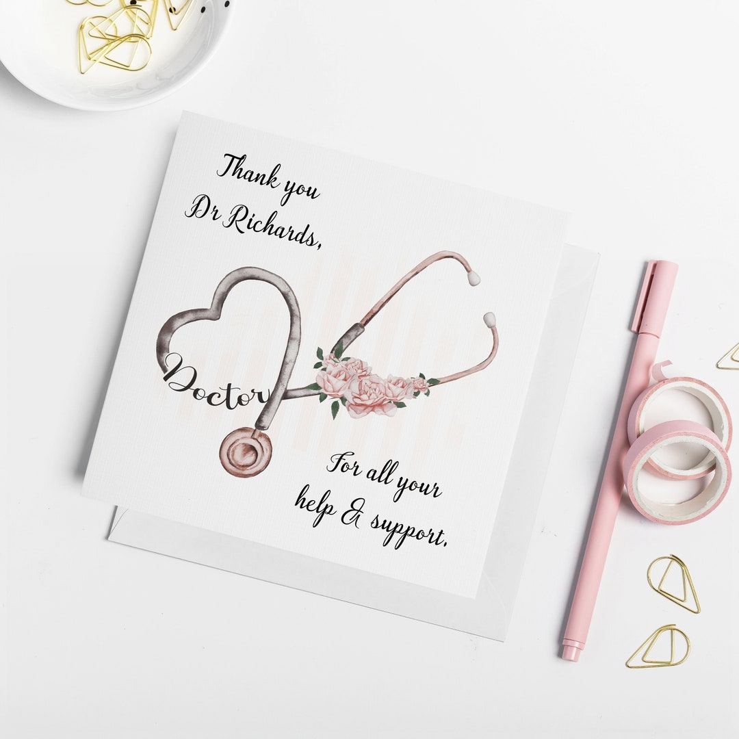 Personalised Thank You Doctor Card Thank You Hospital Card - Etsy