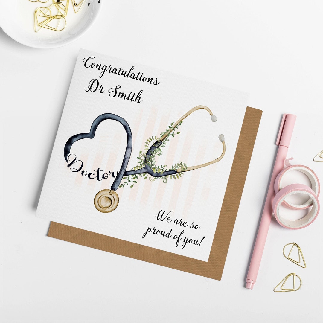 Personalised Congratulations Doctor Card, Qualified Doctor Card, Doctor ...