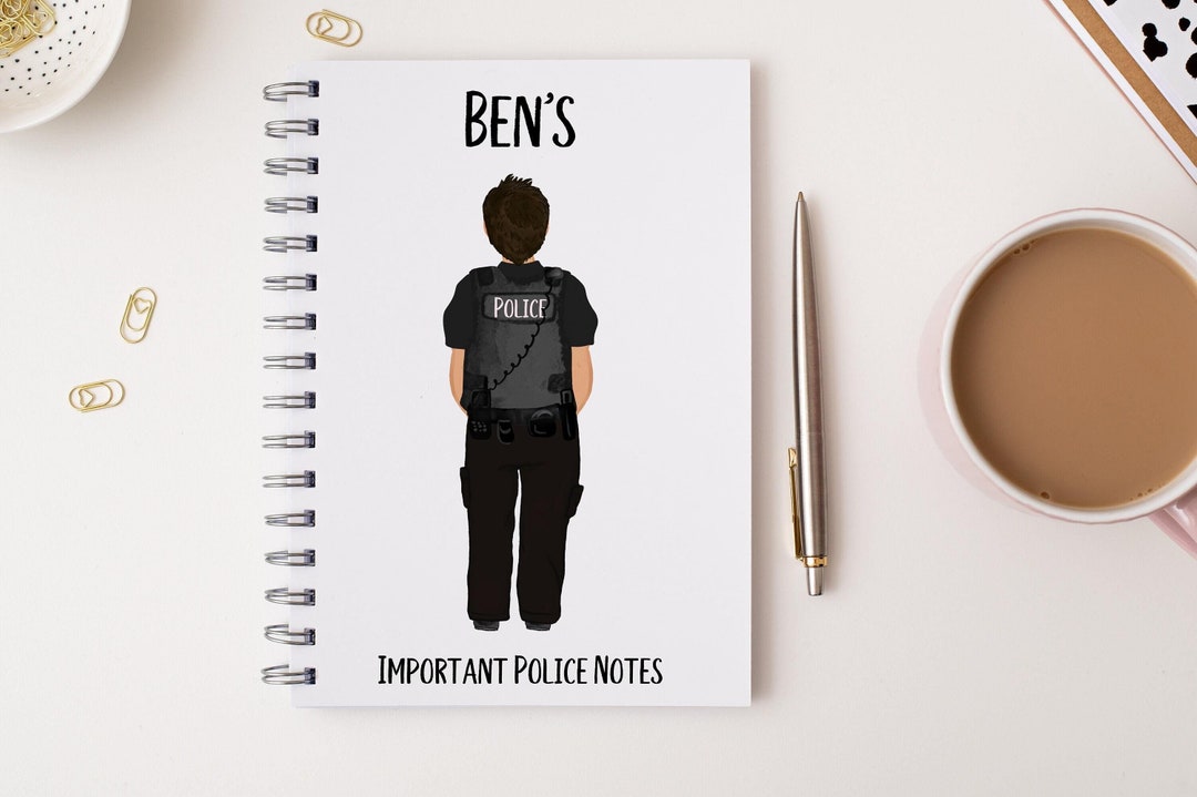 Personalised Male Police Officer Notebook, Police Officer Gifts ...