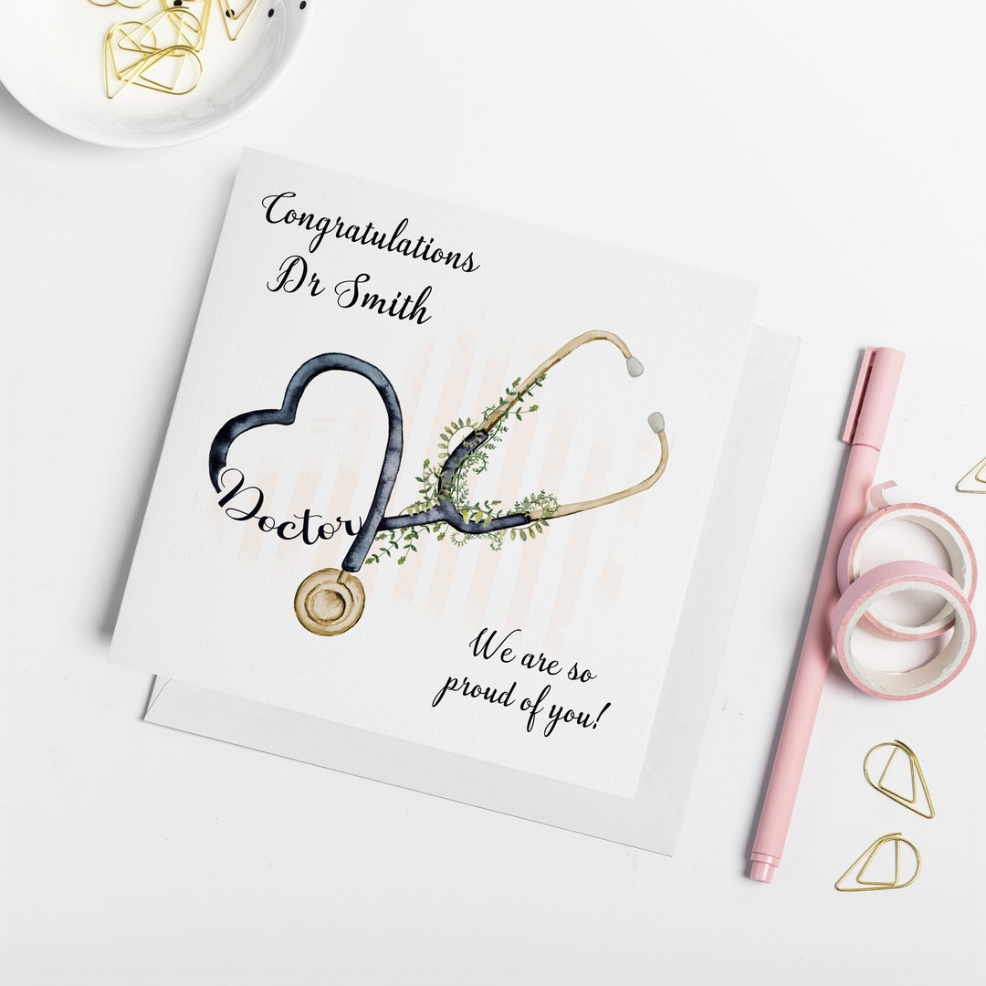 Personalised Congratulations Doctor Card Qualified Doctor - Etsy