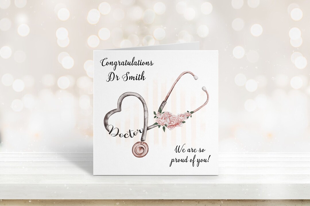 Personalised Congratulations Doctor Card, Qualified Doctor Card, Doctor ...