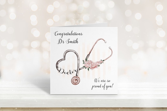 Personalised Congratulations Doctor Card Qualified Doctor | Etsy