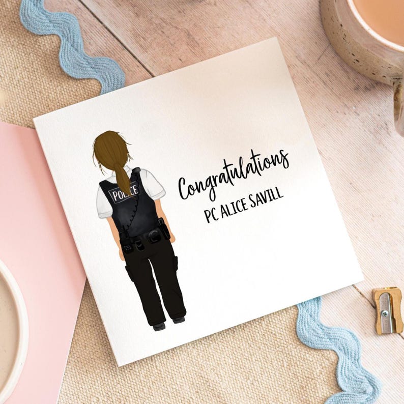 Personalised Congratulations Police Card, Police Officer Gifts, Trainee ...