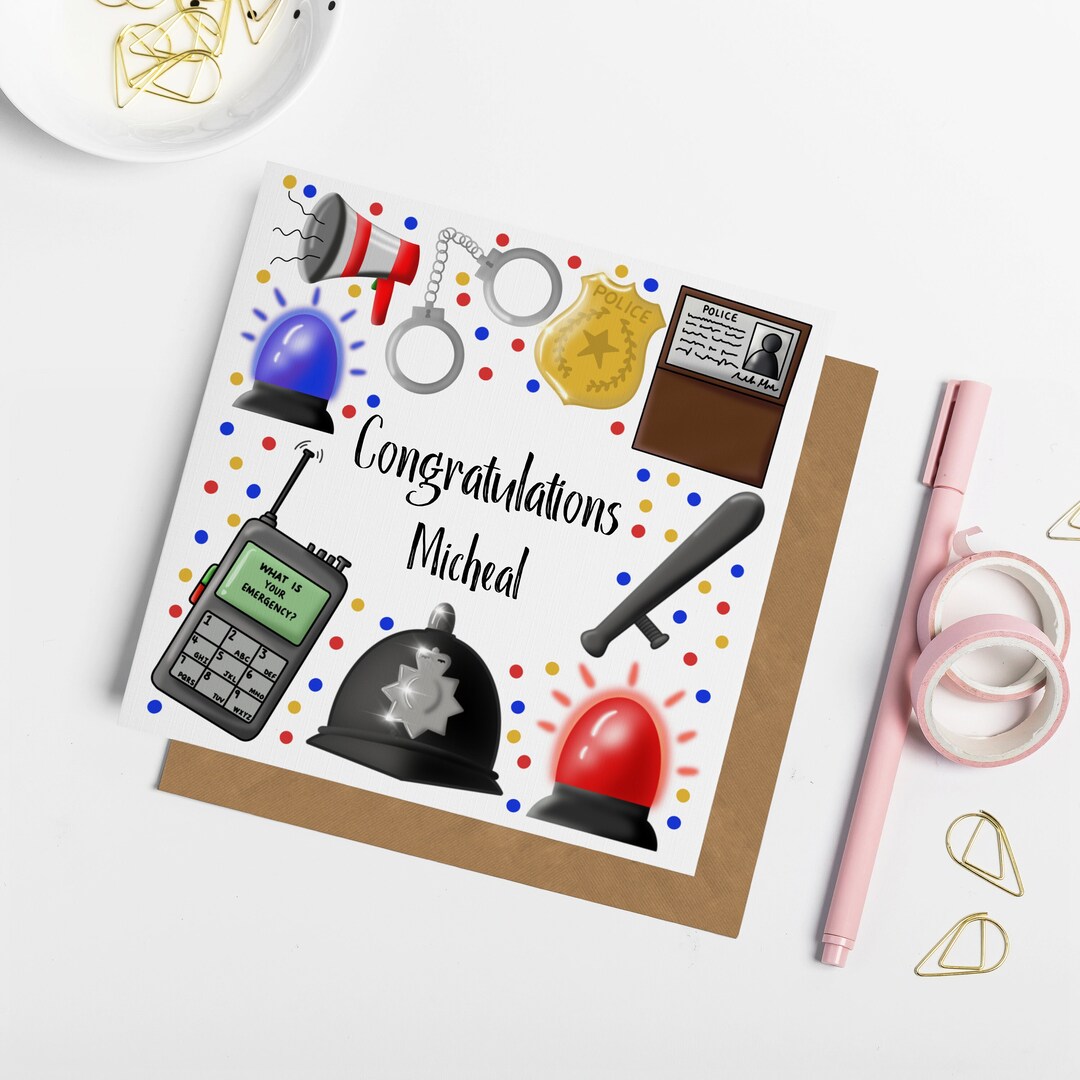 Personalised Congratulations Police Officer Card, Qualified Police ...