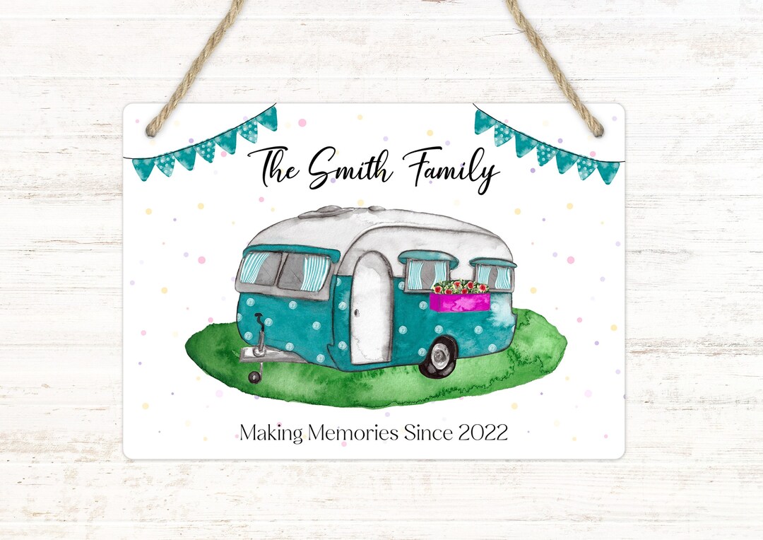 Personalised Caravan Metal Sign, Caravan Gifts, Caravan Plaque, Caravan ...