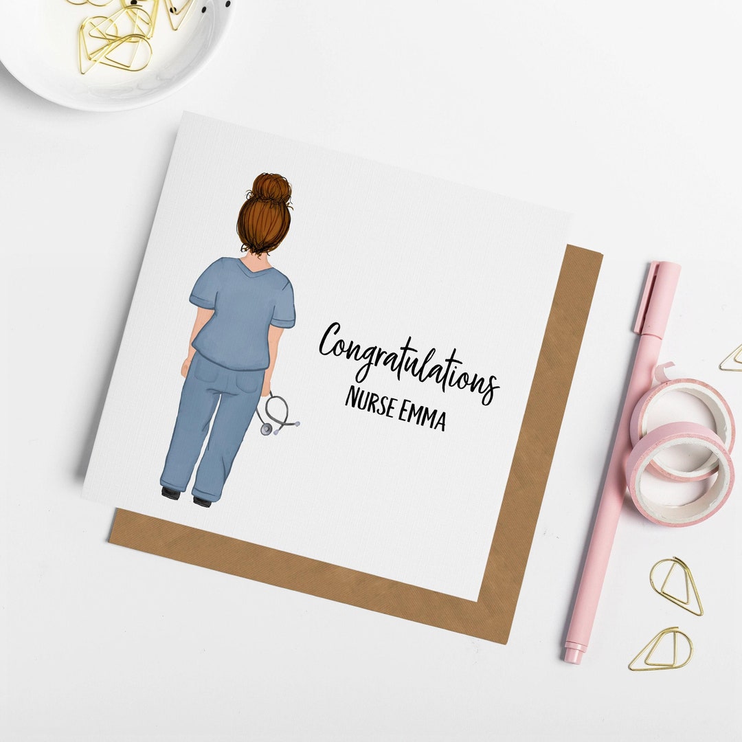 Personalised Congratulations Nurse Card, Nurse Gifts, Nurse, Nurse ...