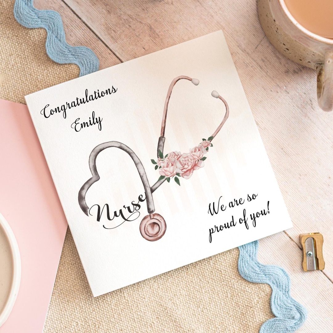 Personalised Congratulations Nurse Card, Qualified Nurse Card, Nurse ...