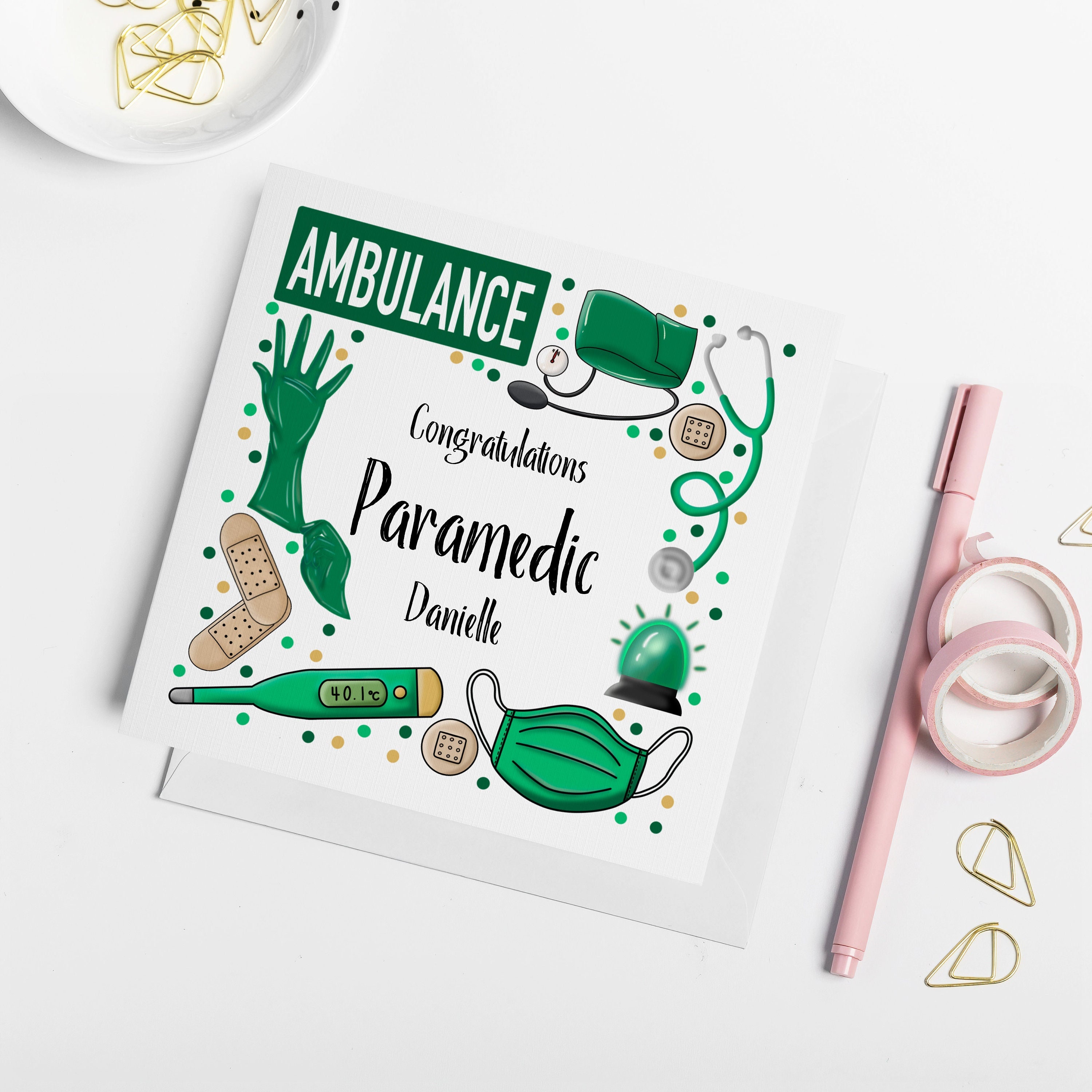 Personalised Congratulations Paramedic Card Qualified - Etsy UK