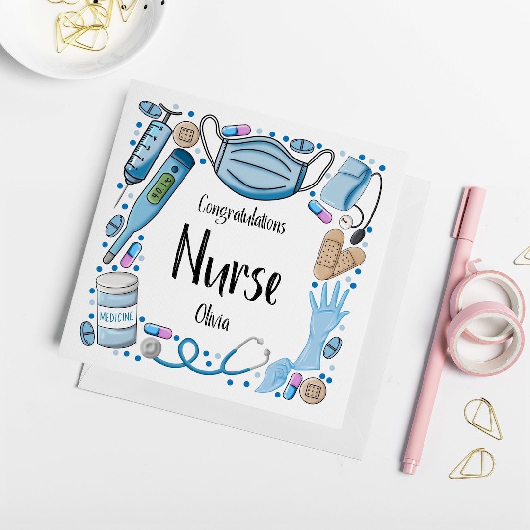 Personalised Congratulations Nurse Card Qualified Nurse Card - Etsy