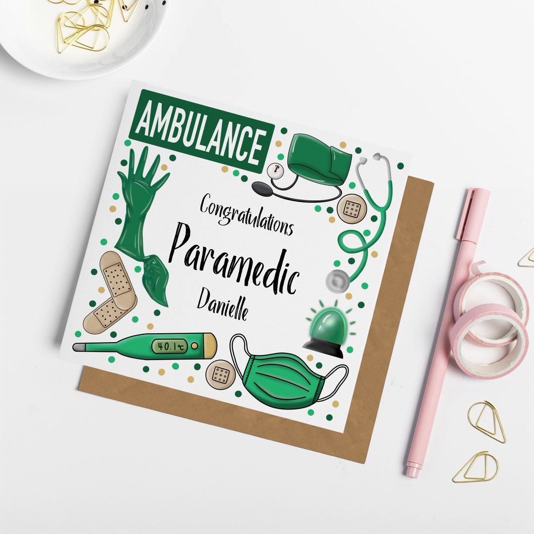 Personalised Congratulations Paramedic Card, Qualified Paramedic Card ...