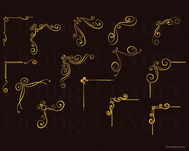 Ornamental Svg Corner SVG Swirl SVG Decorative Corner - Etsy UK